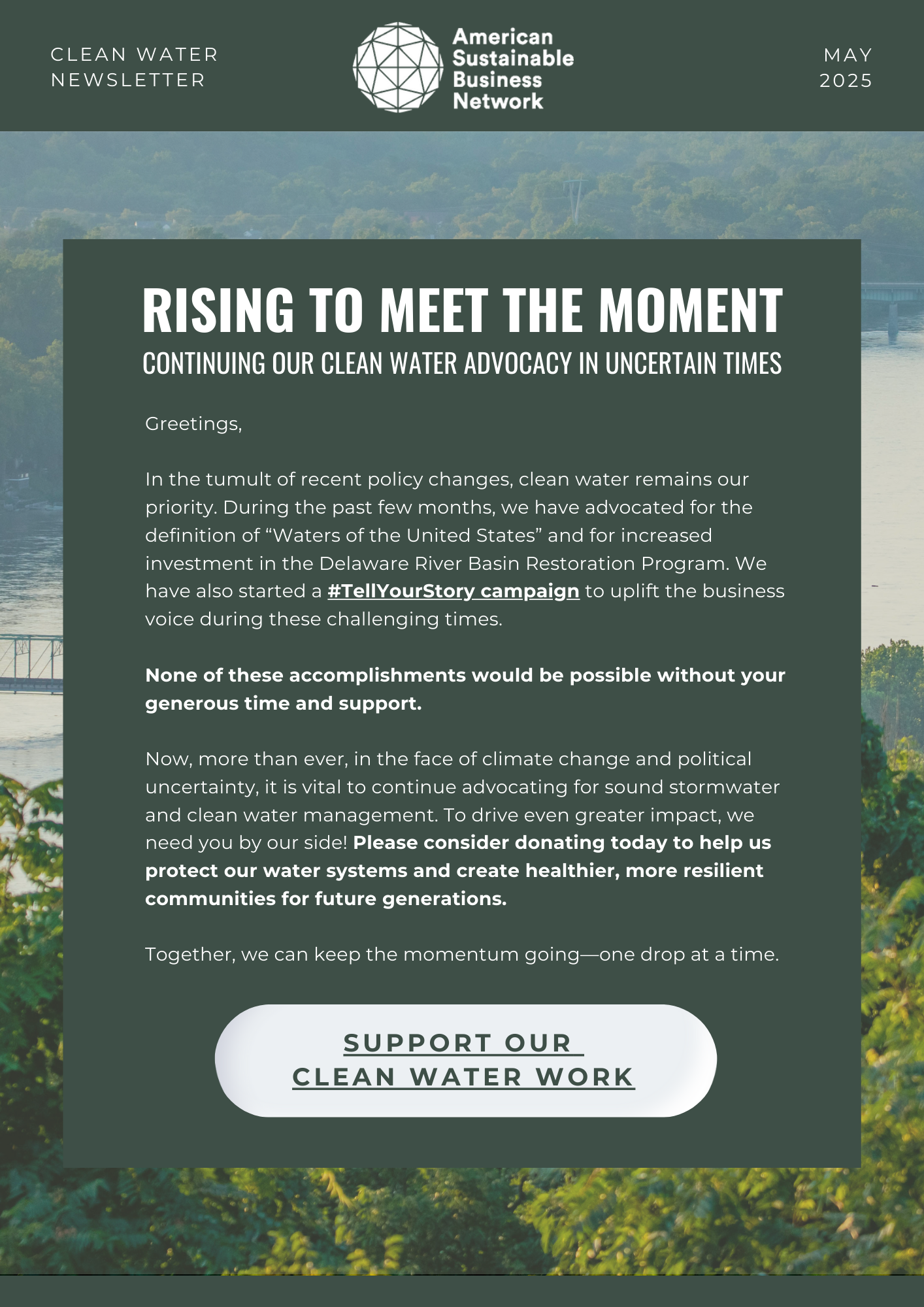 Clean Water Newsletter - American Sustainable Business Network